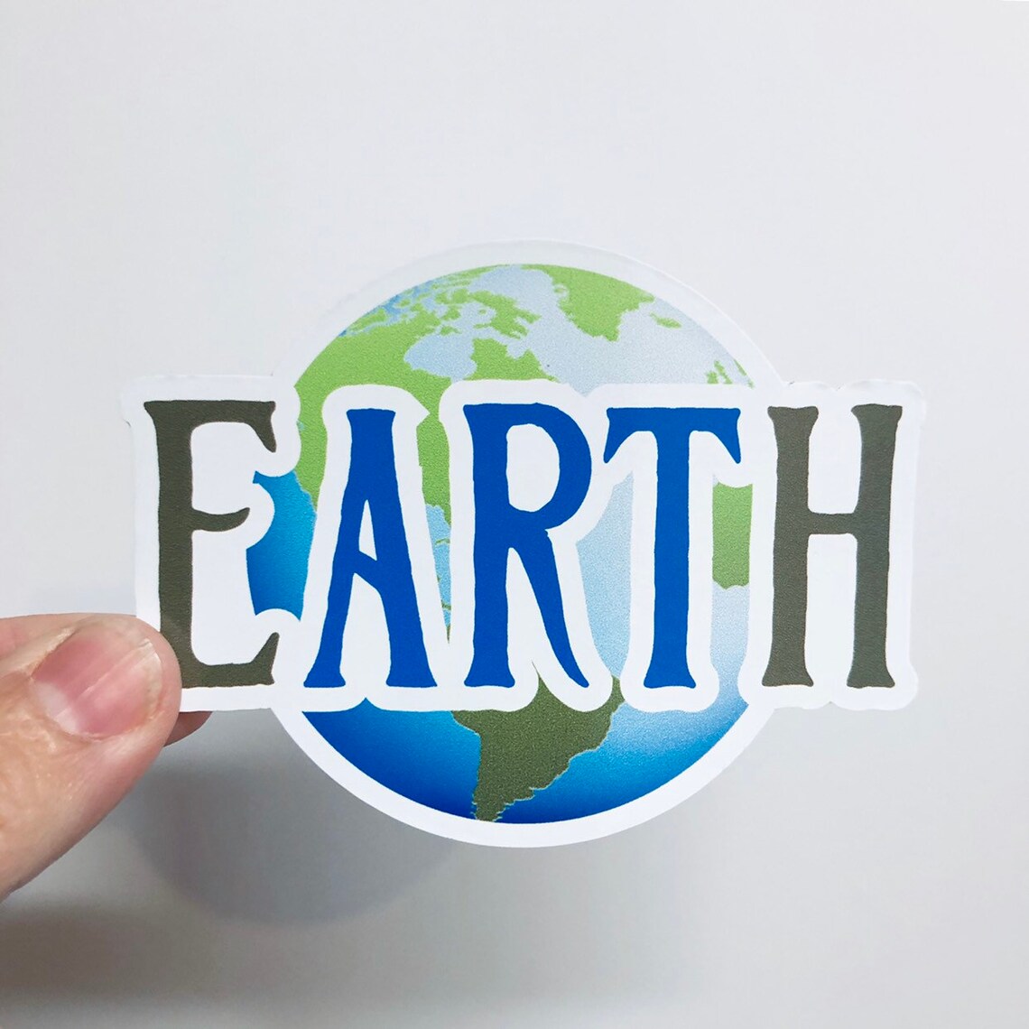 Earth ART vinyl sticker | Etsy
