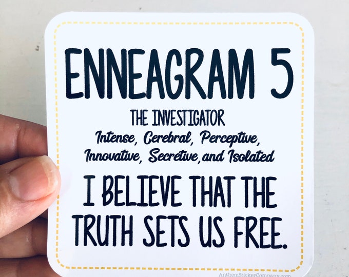 Enneagram 5 the Investigator Personality Type Vinyl Sticker - Etsy