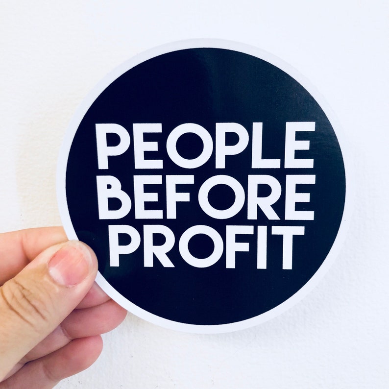 People Before Profit Sticker Vinyl Sticker - Etsy