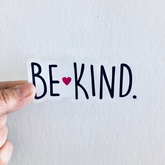 Be Kind Heart Vinyl Sticker | Etsy