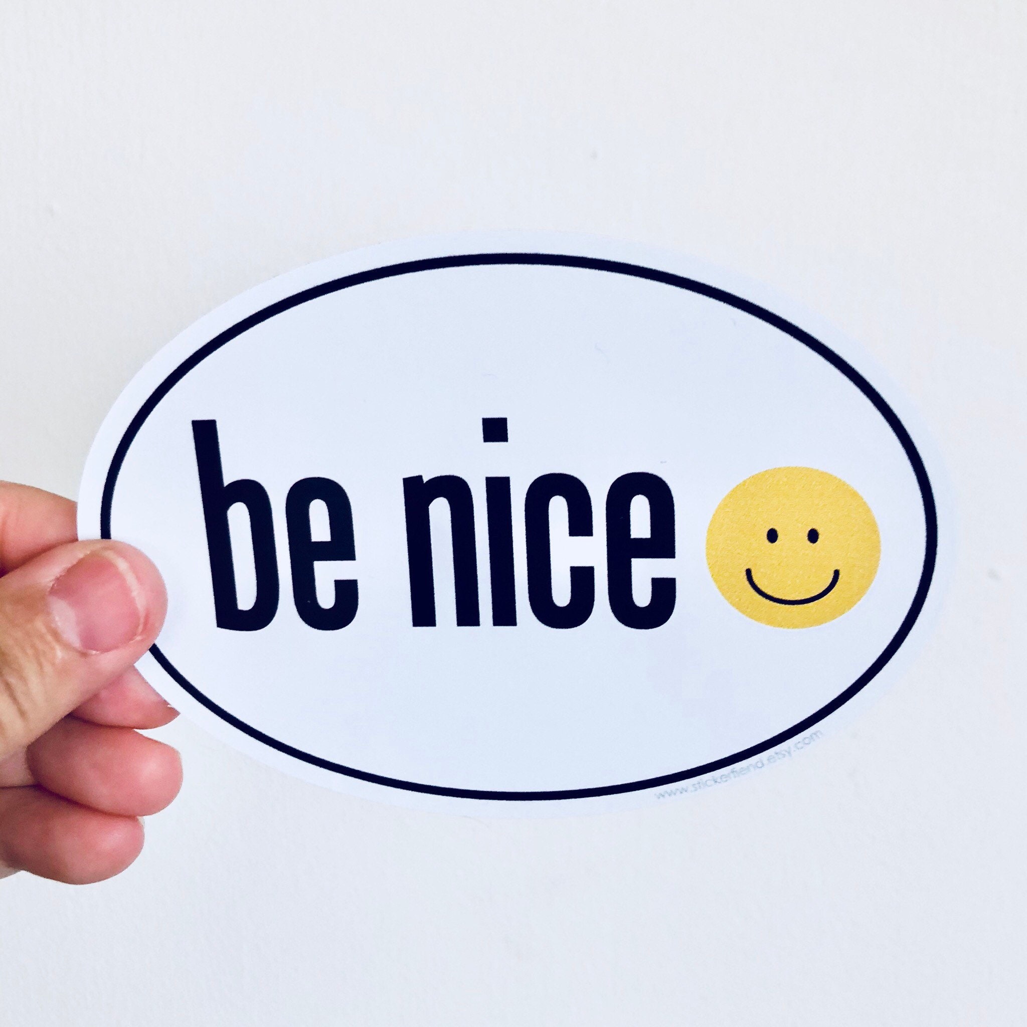 Be Nice Vinyl Bumper Sticker - Etsy