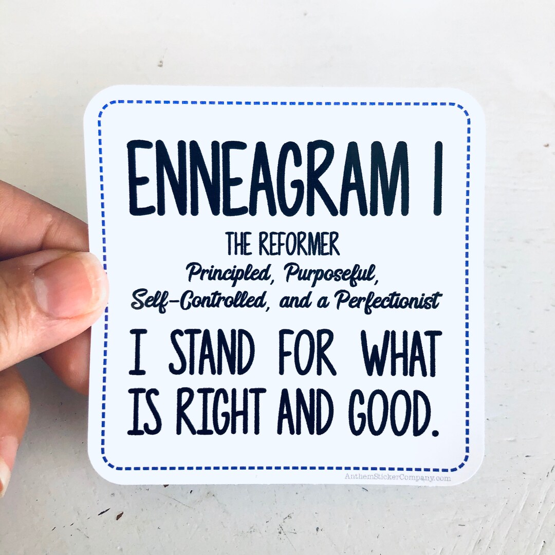 Enneagram 1 the Reformer Personality Type Vinyl Sticker - Etsy