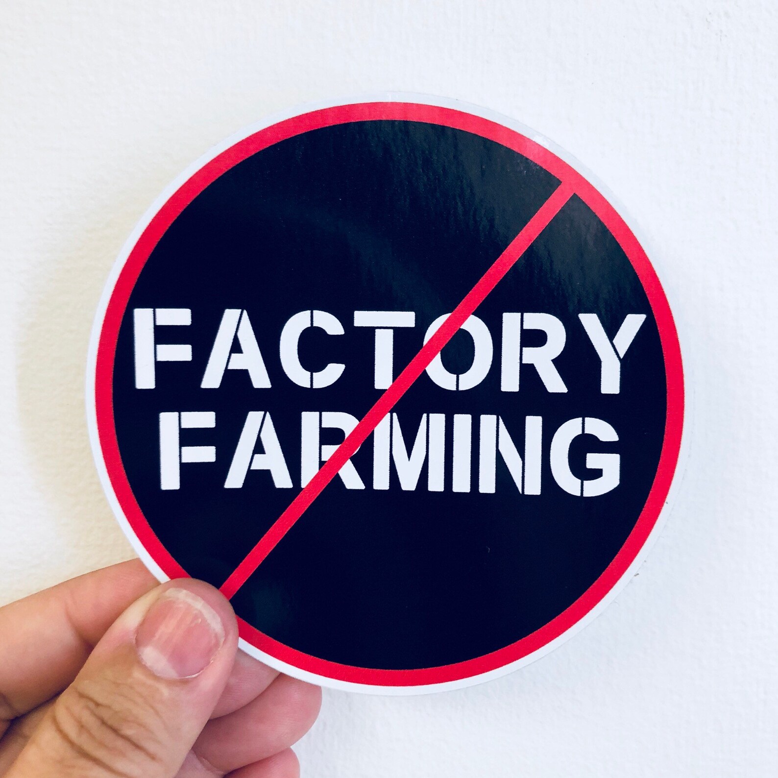 No Factory Farming Vinyl Sticker | Etsy