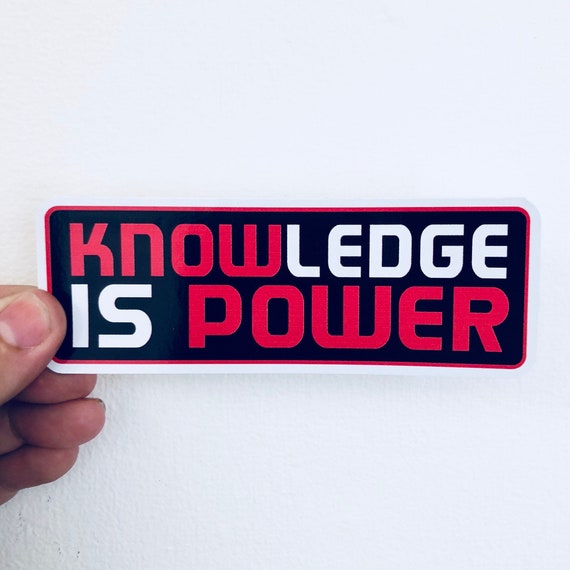 Knowledge is Power Know Power Laptop Sticker Skateboard | Etsy