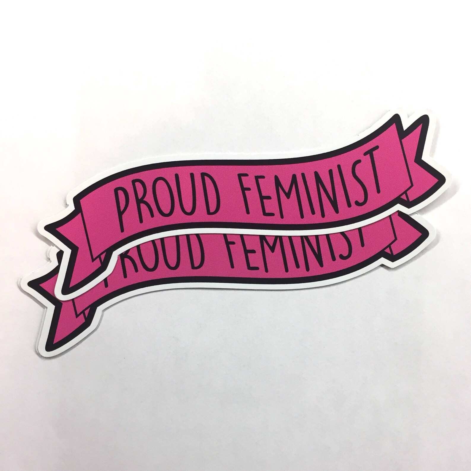 Proud Feminist Banner Vinyl Sticker - Etsy