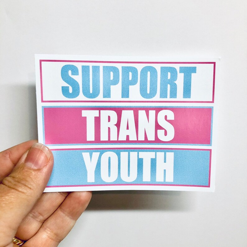 Support Trans Youth LGBT Rights Equal Rights Vinyl Sticker | Etsy