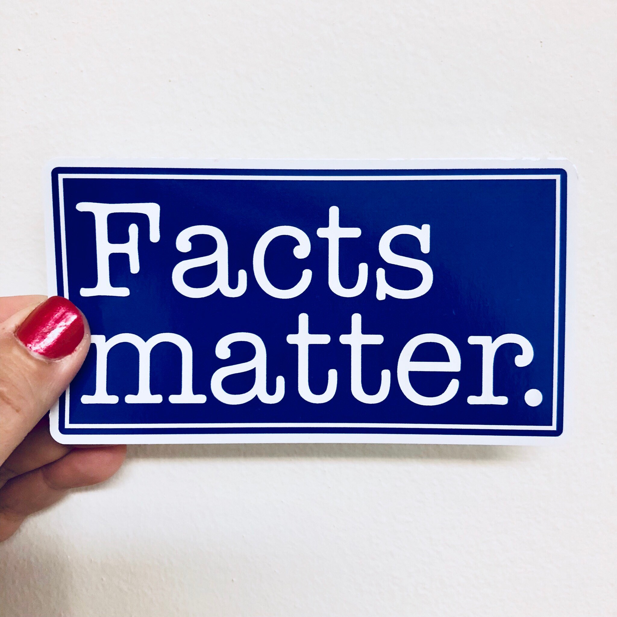 Facts matter vinyl sticker | Etsy
