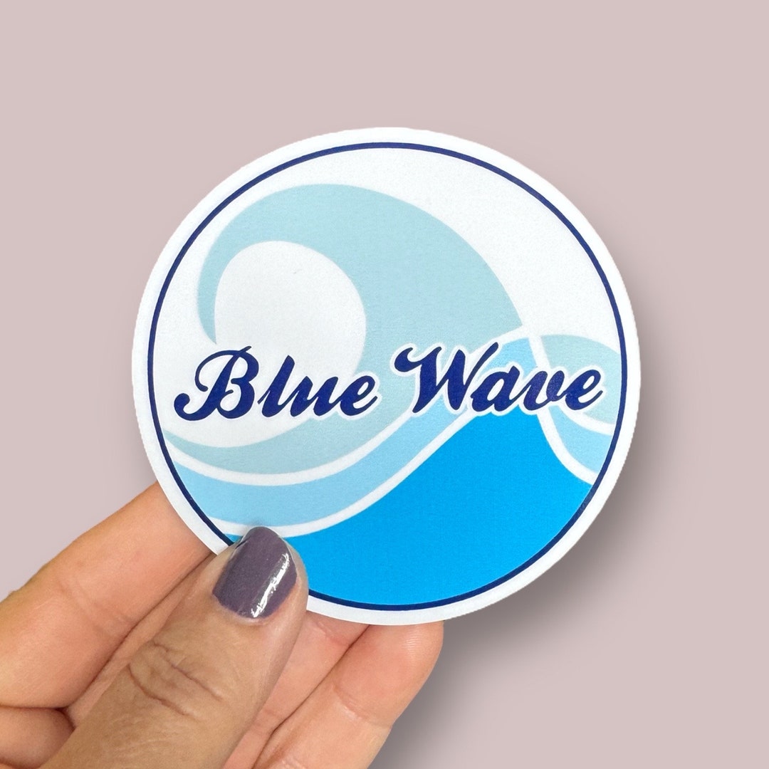 Blue Wave Vote Blue Vinyl Sticker - Etsy