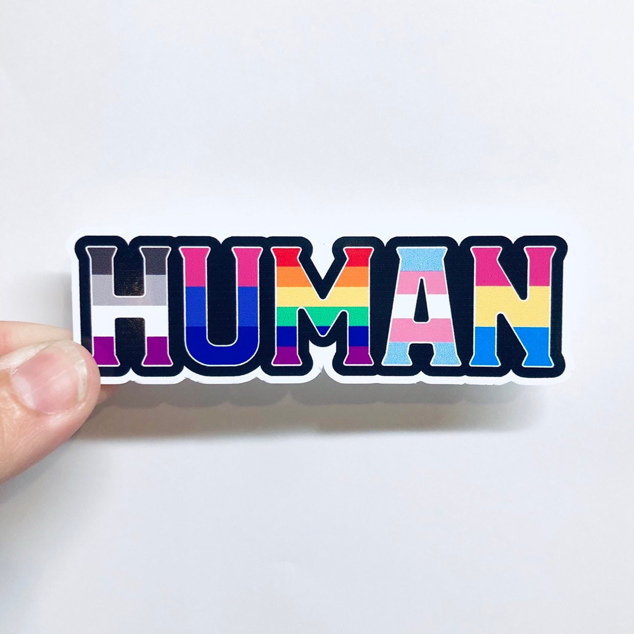Paper, Party & Kids Papercraft Sticker HUMAN identity flags vinyl ...