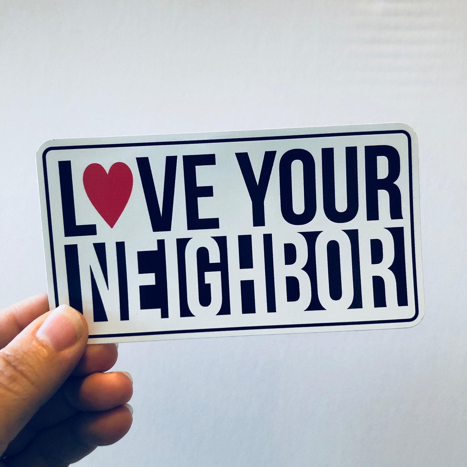 Love Your Neighbor Vinyl Sticker | Etsy