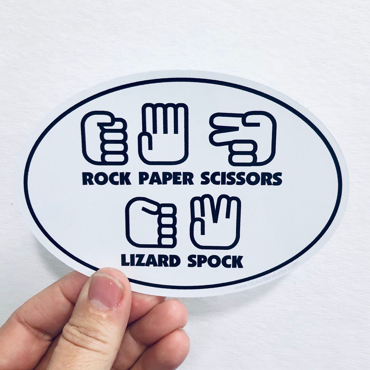 rock paper scissors lizard spock vinyl bumper sticker sticker | Etsy