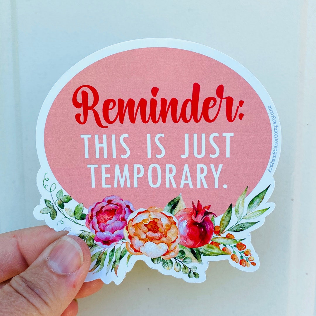 Reminder This is Temporary Vinyl Sticker - Etsy