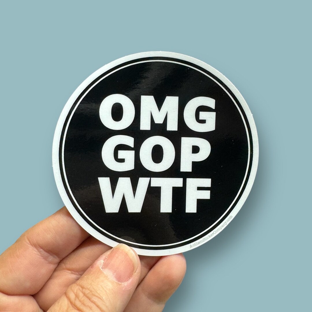OMG GOP WTF Waterproof Vinyl Sticker - Etsy