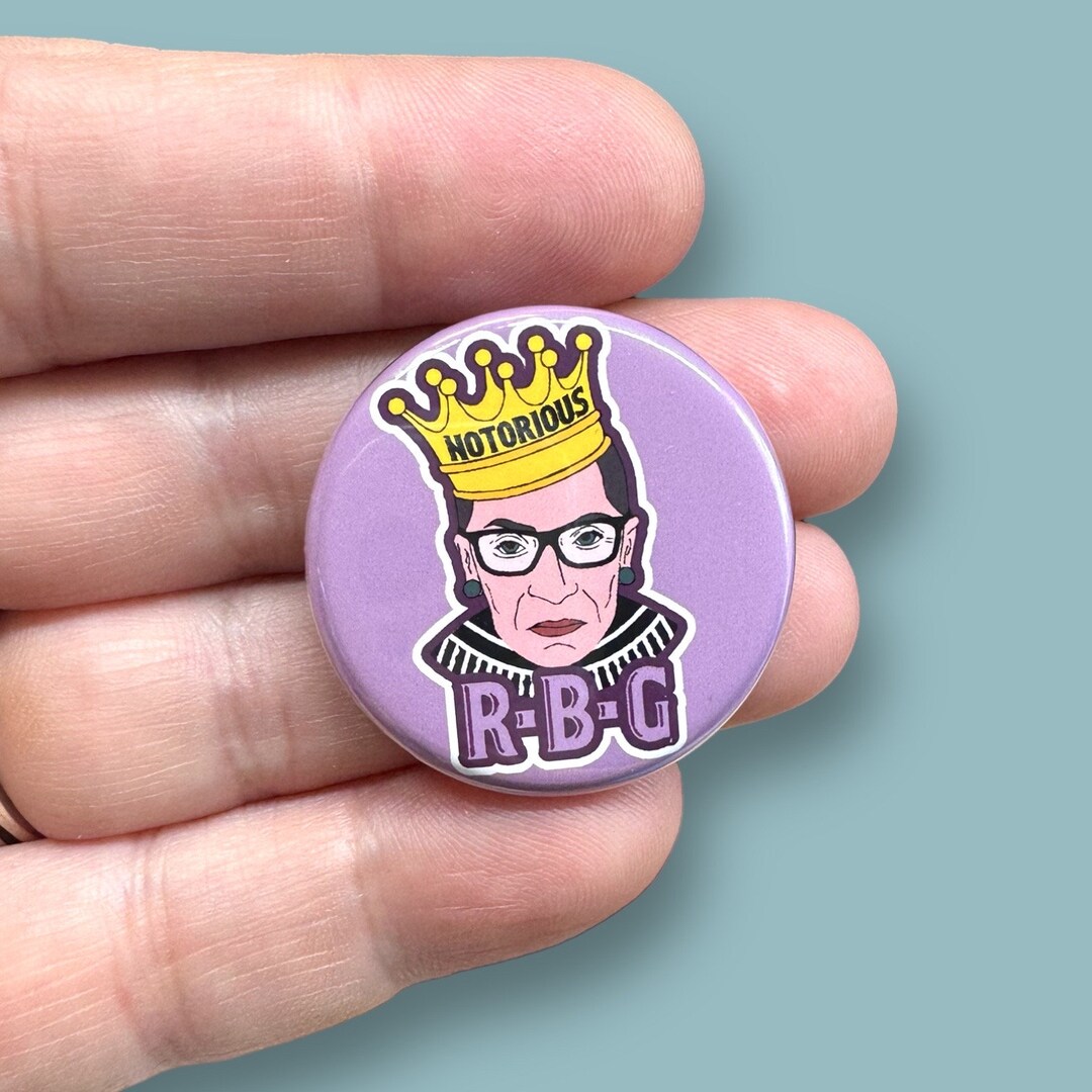 Ruth Bader Ginsburg Crown Pinback Button - Etsy