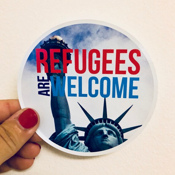 Refugees Are Welcome Vinyl Sticker | Etsy