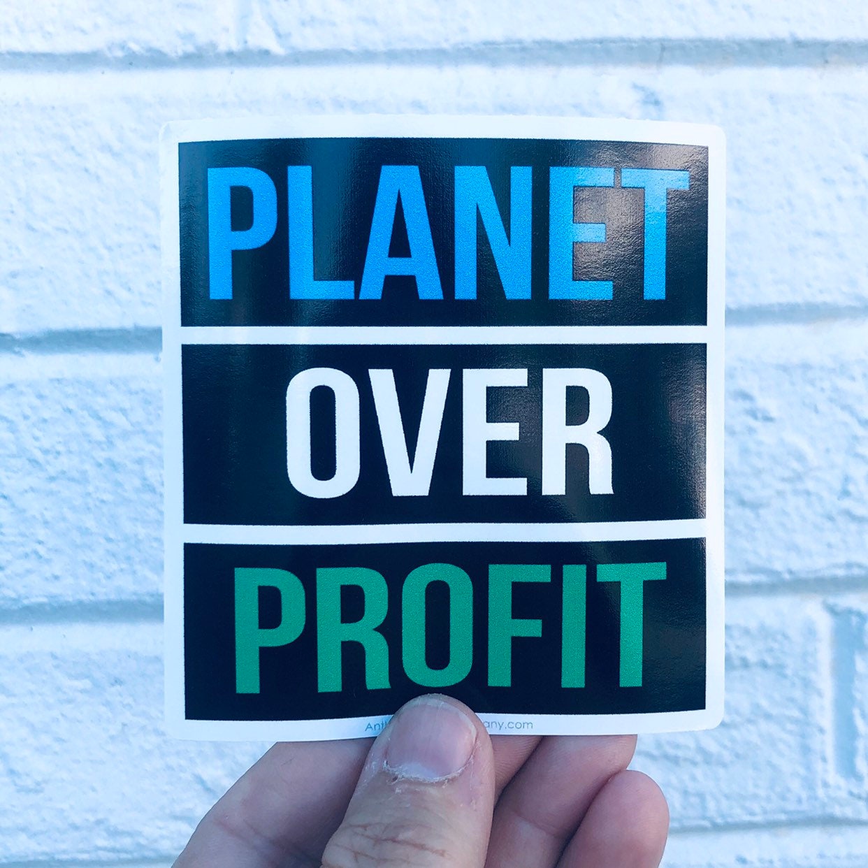 Planet over profit vinyl sticker | Etsy