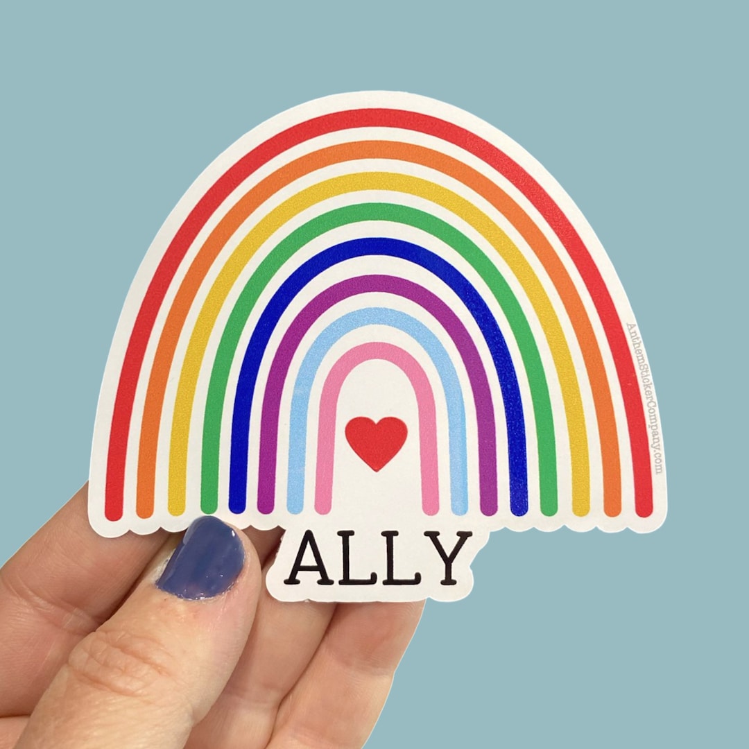 Ally Rainbow Vinyl Sticker - Etsy