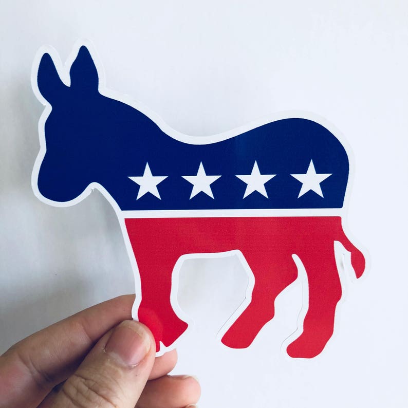 Democratic Donkey Vinyl Sticker - Etsy