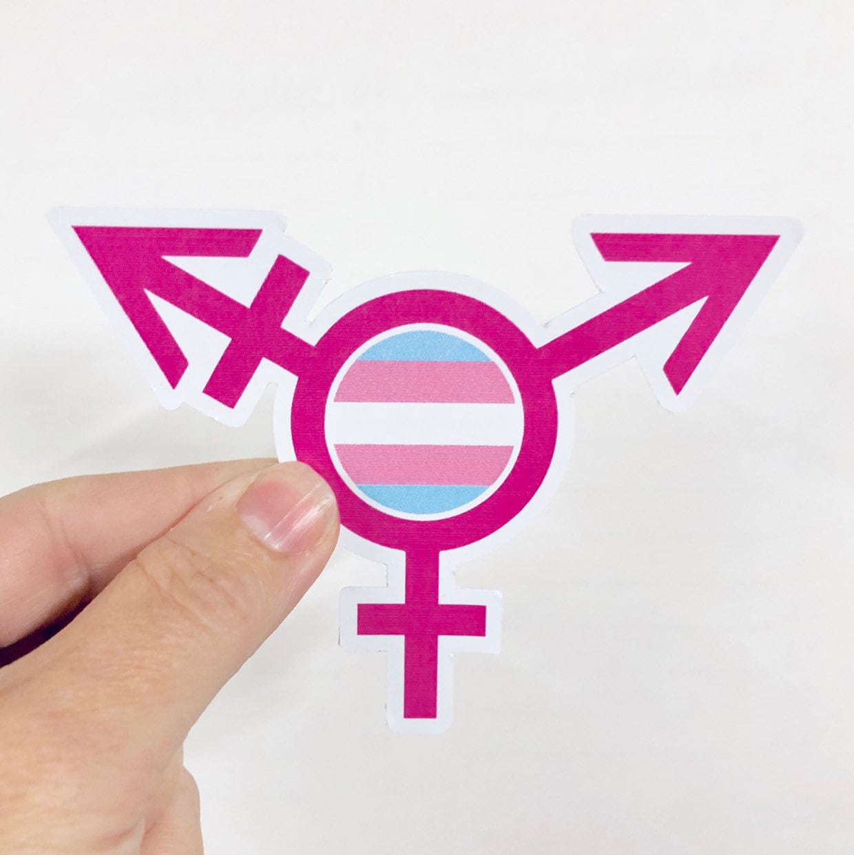 Transgender rights symbol vinyl sticker | Etsy