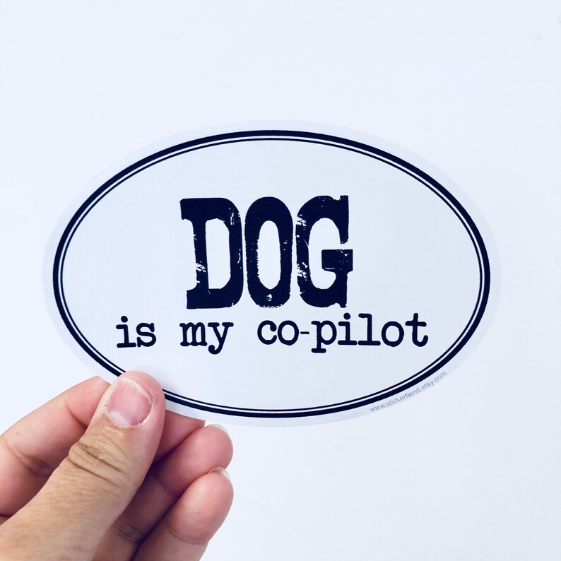 Dog is My Co-pilot Bumper Sticker | Etsy