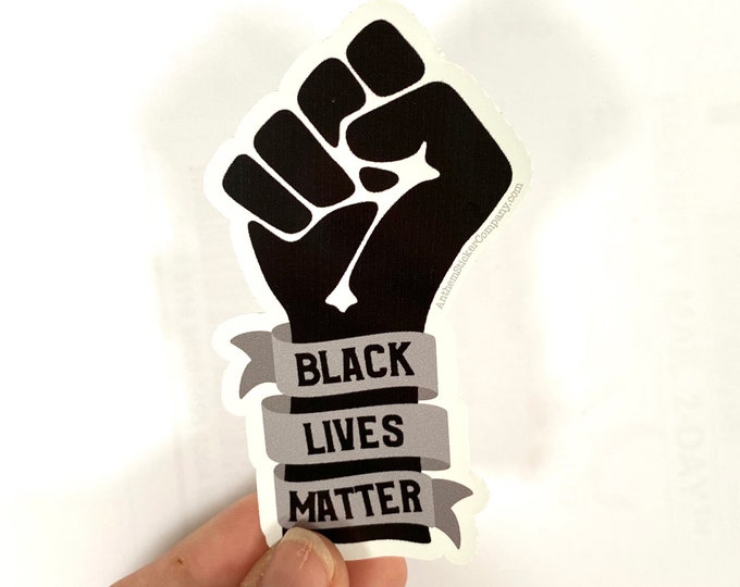 Black Lives Matter Fist Vinyl Sticker - Etsy