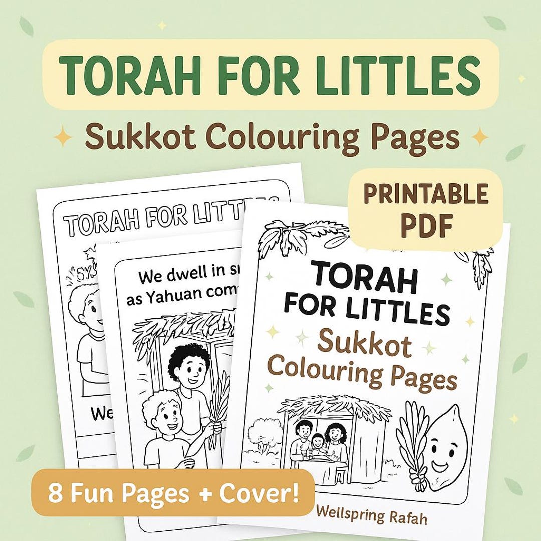 Torah for Littles – Sukkot Colouring Pages | Feast of Tabernacles ...