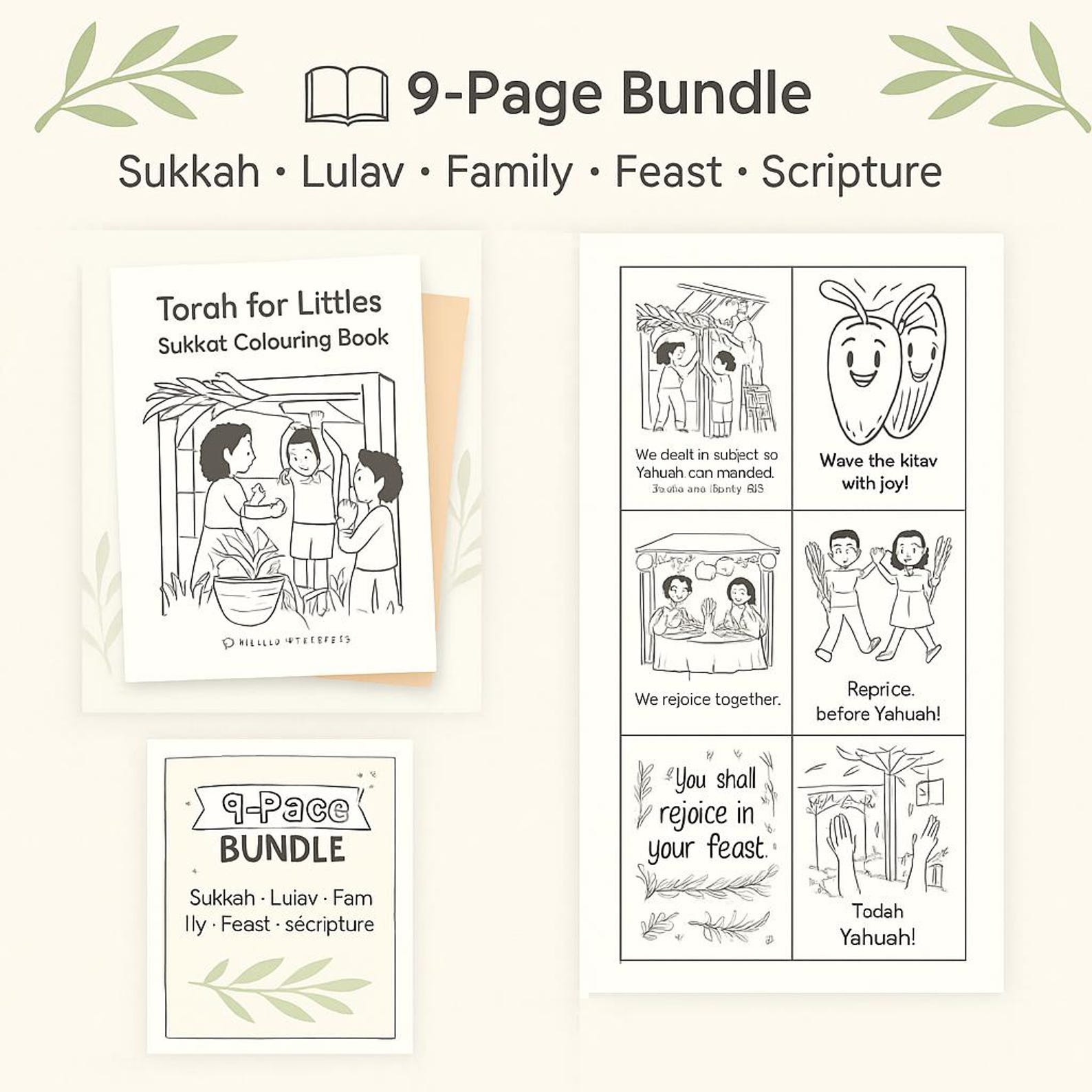 Torah for Littles – Sukkot Colouring Pages | Feast of Tabernacles ...