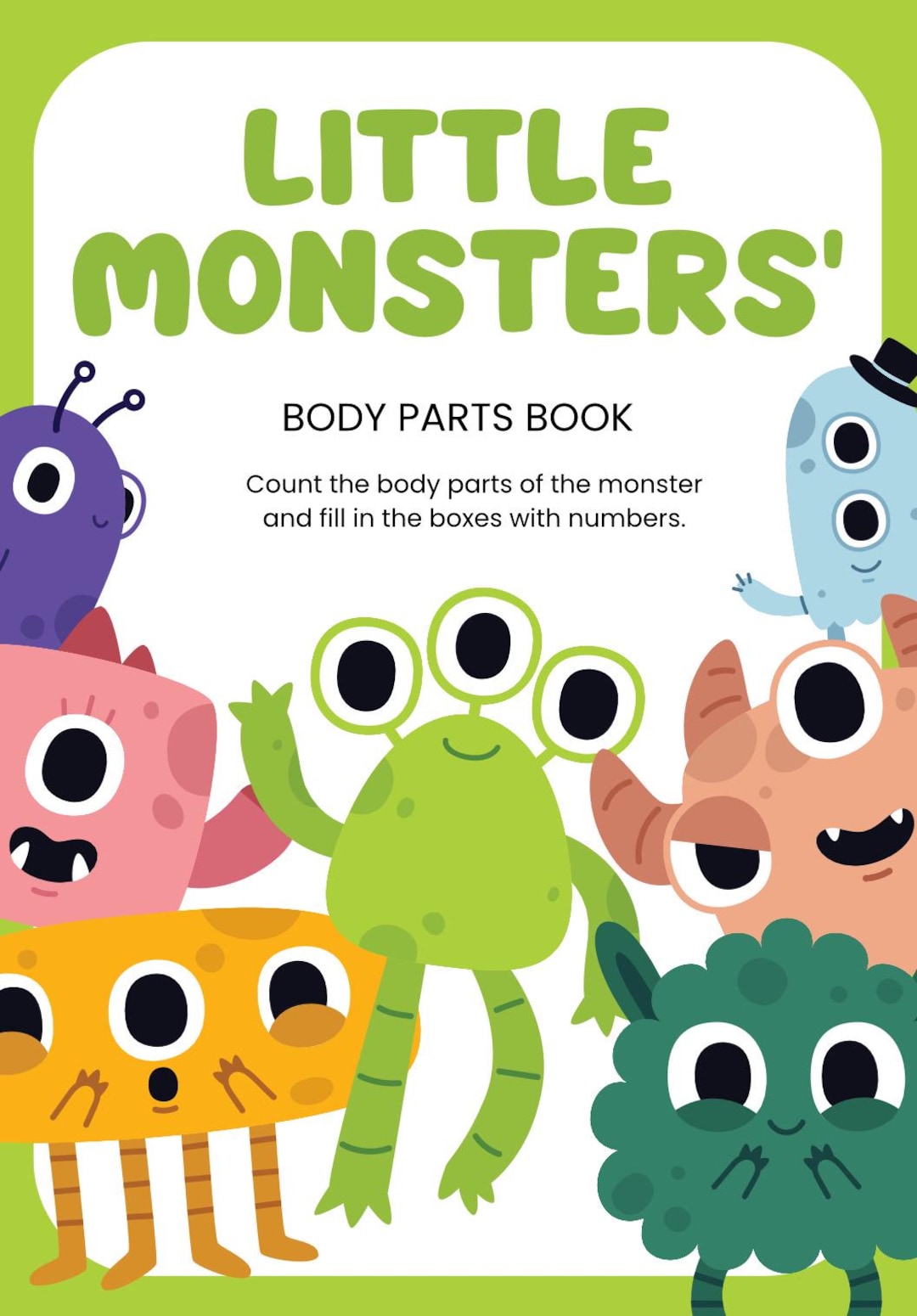 Monsters Body Parts Book for Kids | Fun Kids Book | Counting and ...