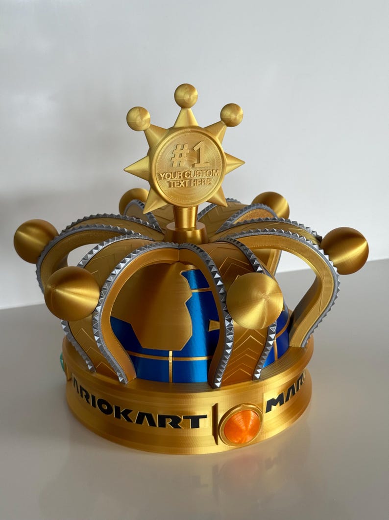 Mario Kart World Crown - Full-size Replica - Personalized Trophy With ...
