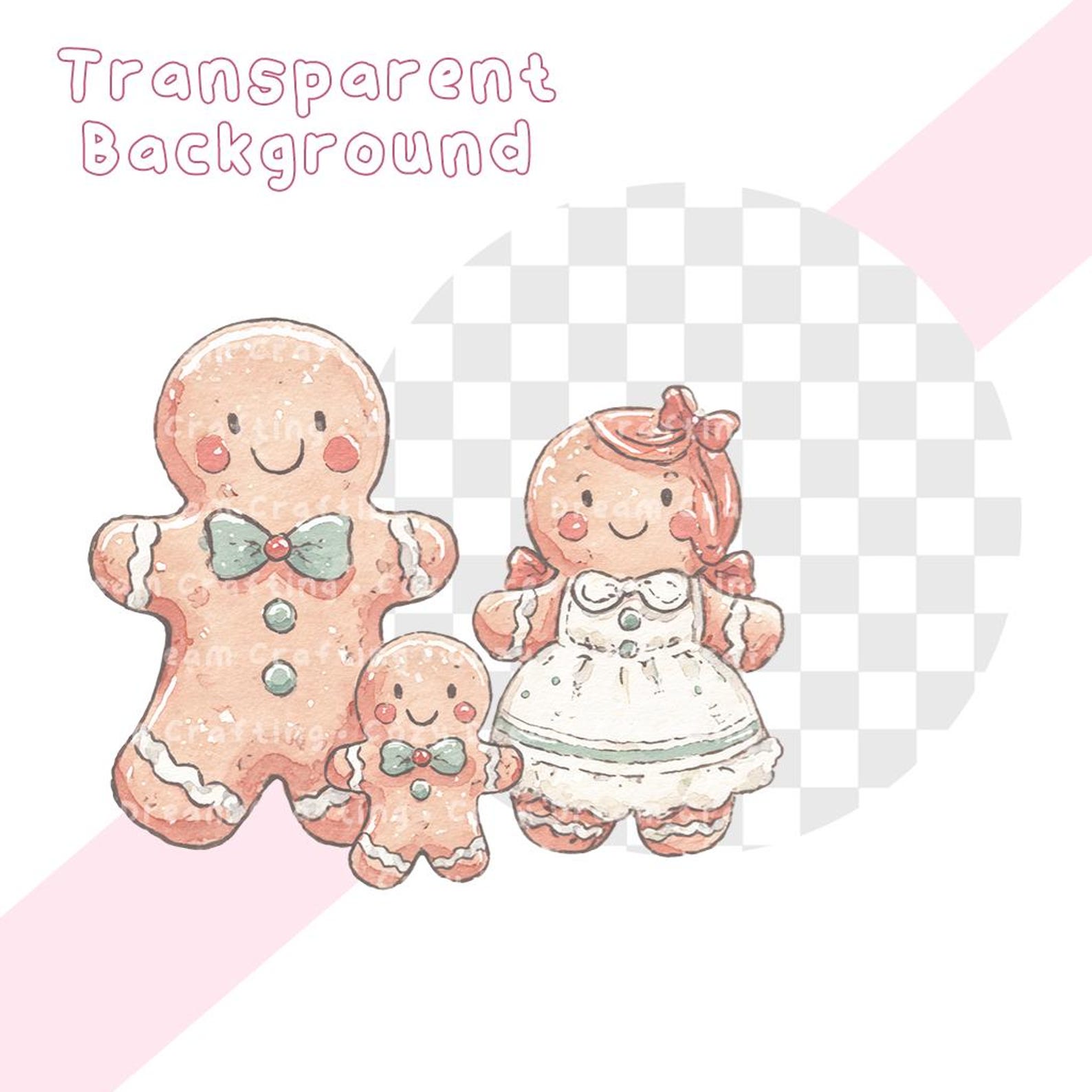 11 Gingerbread Man Clipart, Gingerbread Family Christmas Printable Art ...