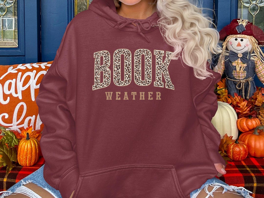 Leopard Print Book Weather Fall Design, PNG File (digital Download) - Etsy