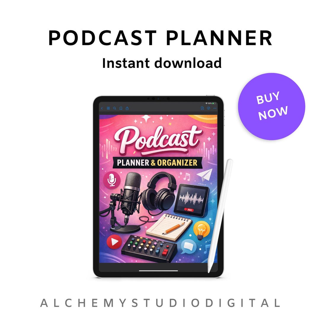 Podcast Planner PDF | Episode Organizer, Content Planner, Podcasting ...