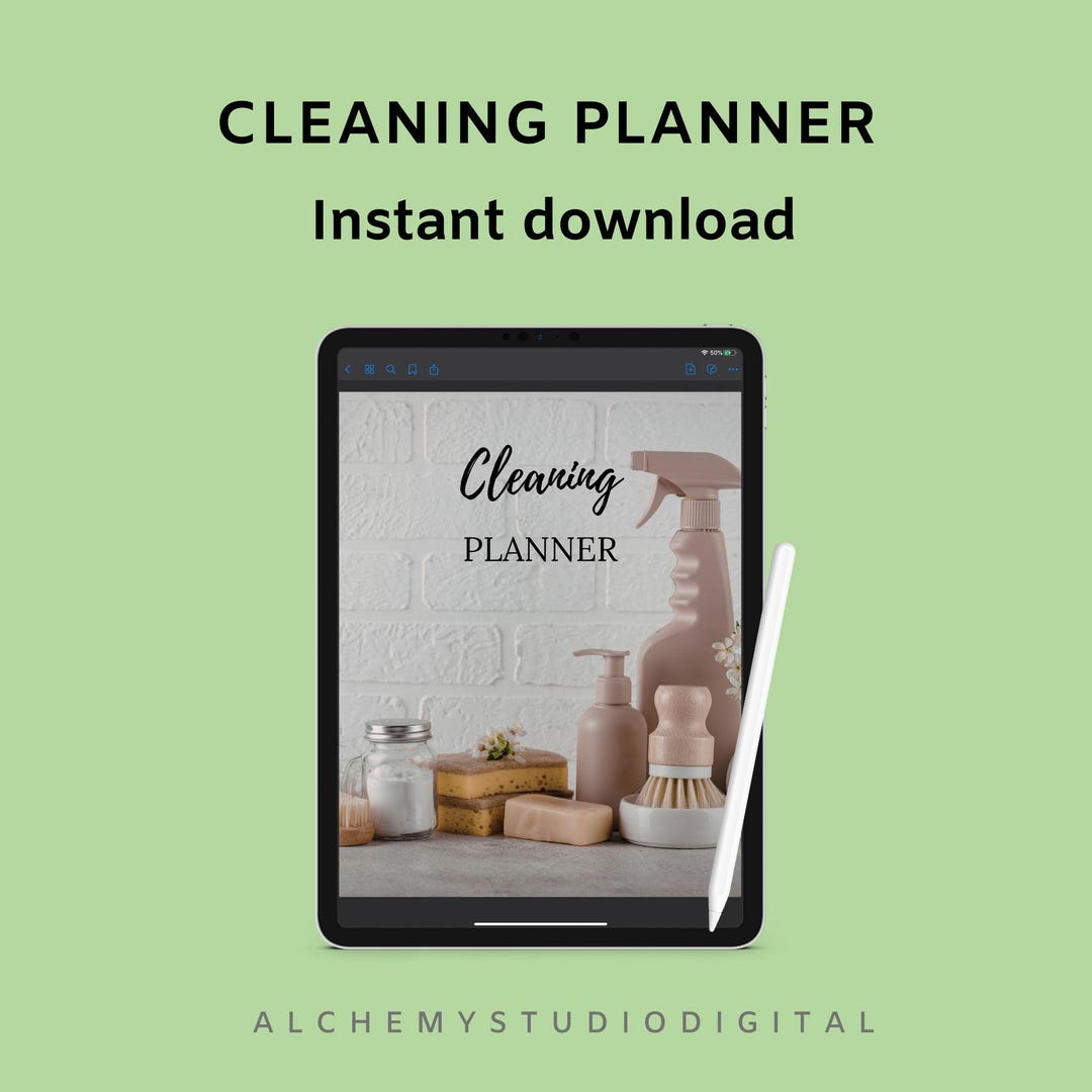 Home Cleaning Planner | Daily, Weekly, Monthly Chore Checklist (PDF) - Etsy