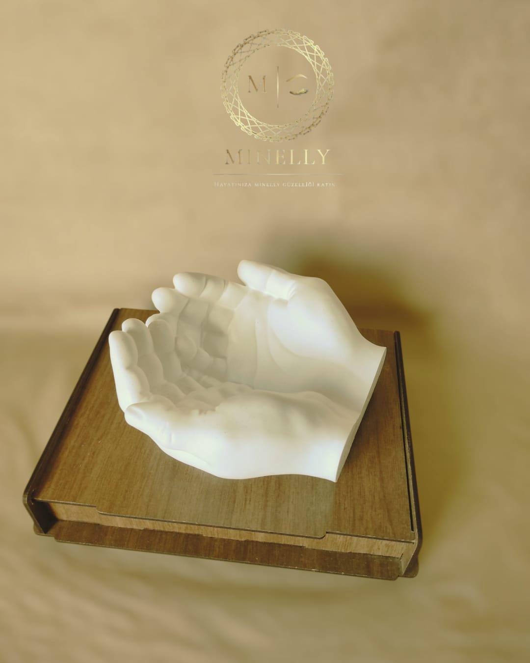 Minelly Caring Hands | Handmade Stone Powder Sculpture | Jewelry Holder ...