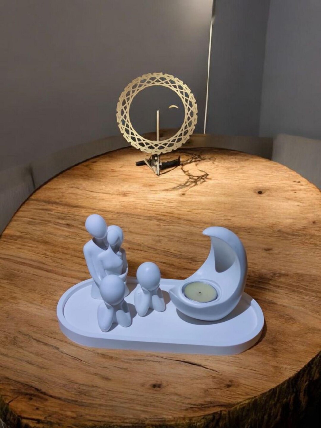 Handmade Gypsum Family Sculpture | Minimalist Candle Holder - Etsy