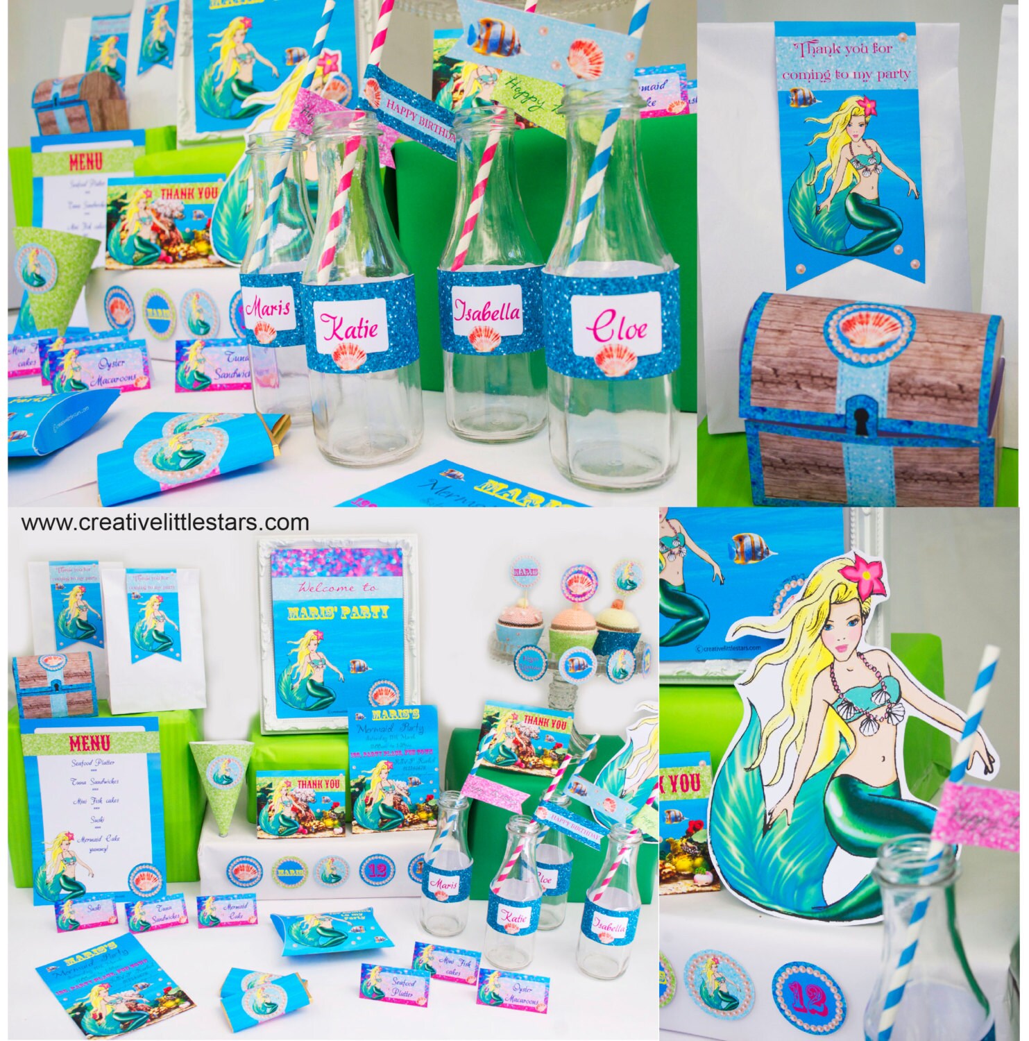 Mermaid Party DIY Printable Kit INSTANT DOWNLOAD | Etsy