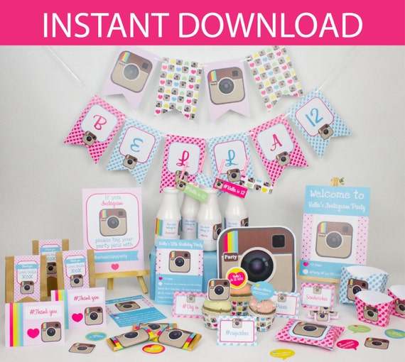 Instagram Party DIY Printable Kit - INSTANT DOWNLOAD by ...