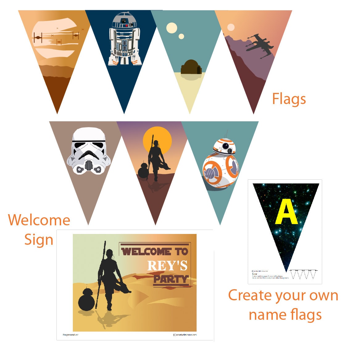 Star Wars Birthday Party DIY Printable Kit INSTANT DOWNLOAD | Etsy