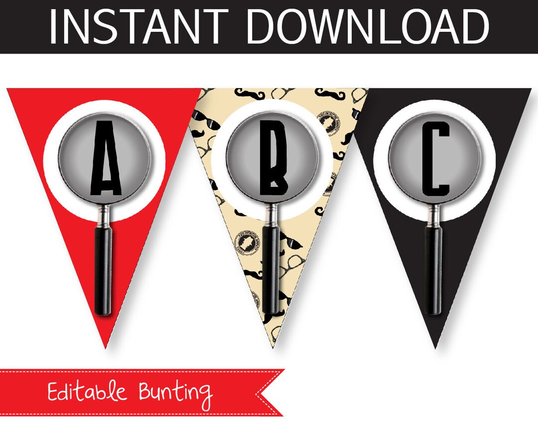 Spy Party Printable Banner INSTANT DOWNLOAD - Etsy