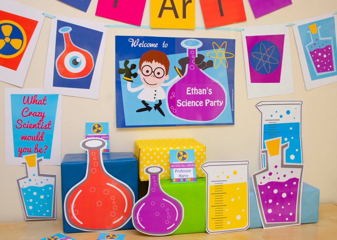 Science Party Decorations & Props Printable Kit INSTANT | Etsy