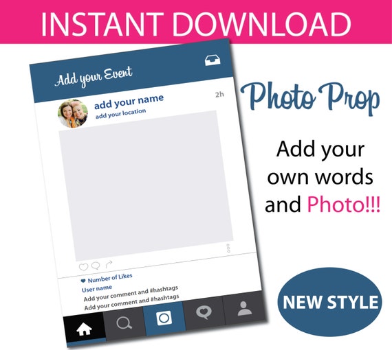 Photo Prop Frame - Instant download by CreativeLittleParties | Catch My ...