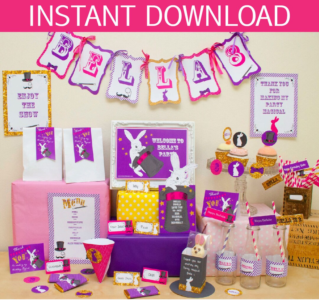 Magic Party DIY Printable Kit INSTANT DOWNLOAD - Etsy