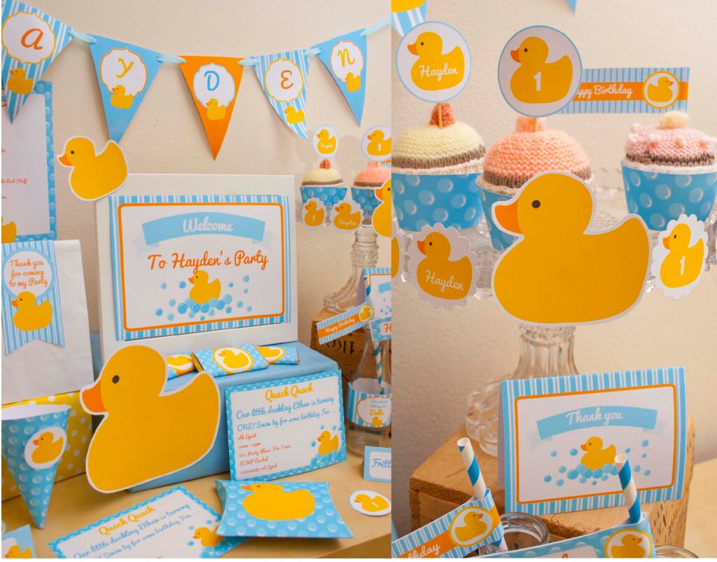 Rubber Ducky Party DIY Printable Kit INSTANT DOWNLOAD - Etsy