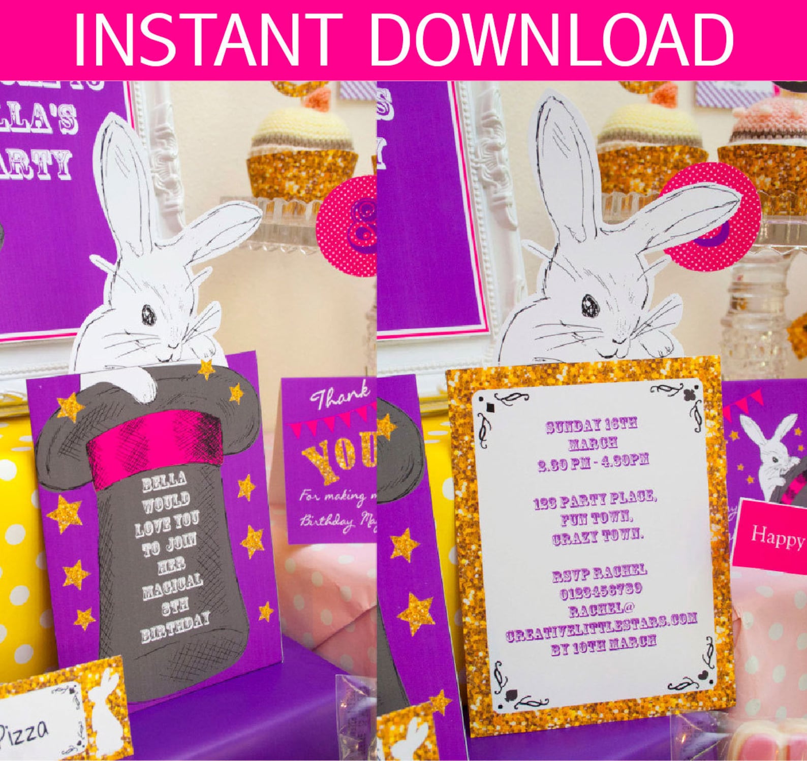 Magic Invitation DIY Printable INSTANT DOWNLOAD - Etsy Singapore