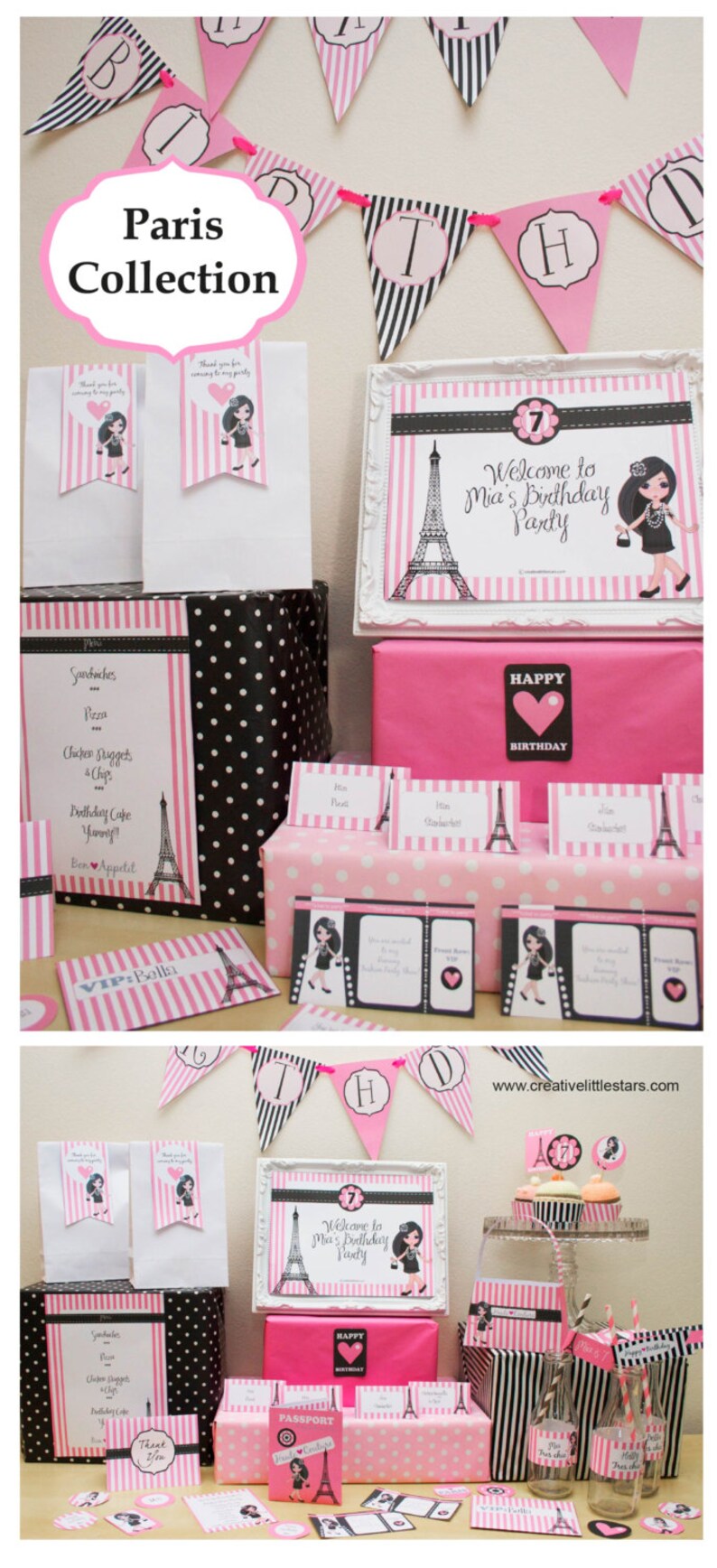 Paris Party DIY Printable Kit INSTANT DOWNLOAD - Etsy
