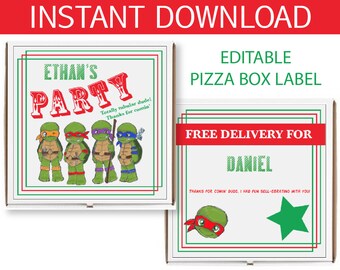 Tmnt Pizza Box | Etsy