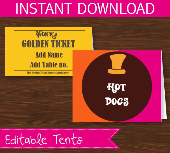 Willy Wonka Food Label DIY Printable Kit - INSTANT DOWNLOAD by ...