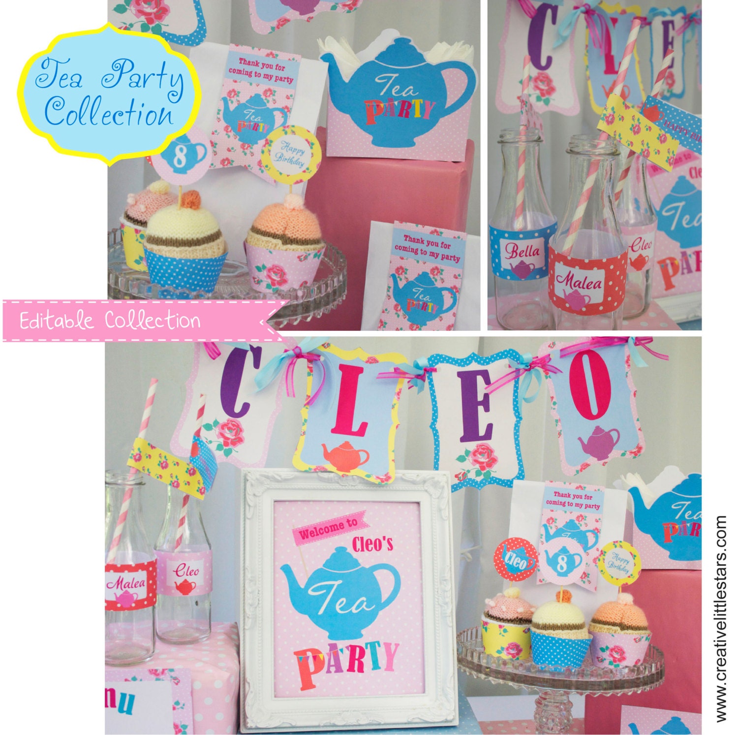 Tea Party DIY Printable Kit INSTANT DOWNLOAD | Etsy