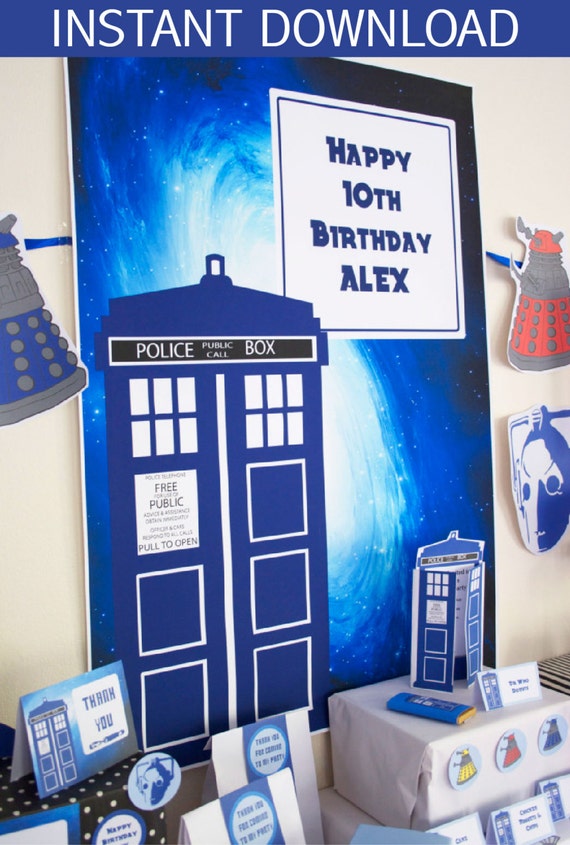 Dr Who Backdrop - INSTANT DOWNLOAD - Dr Who Inspired by ...