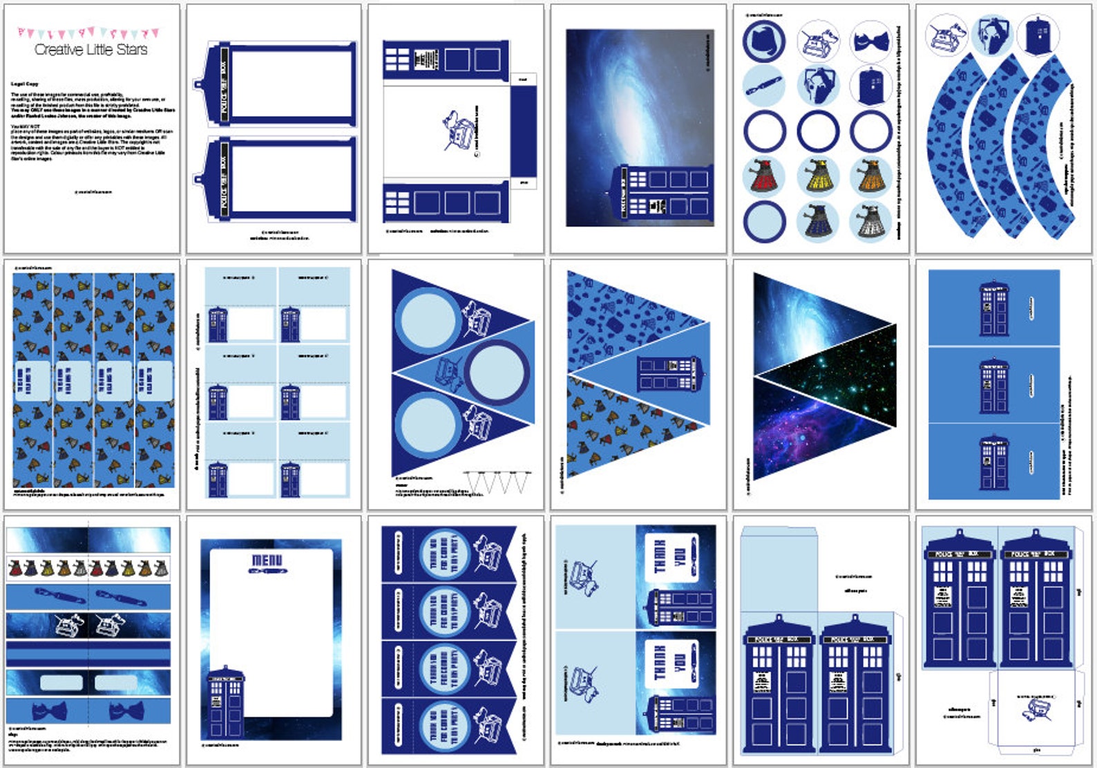 Dr Who Party DIY Printable Kit INSTANT DOWNLOAD Dr Who | Etsy